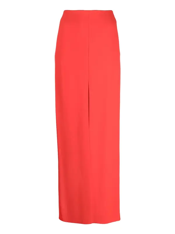 Patou Crepe High-waisted Maxi Skirt - Red