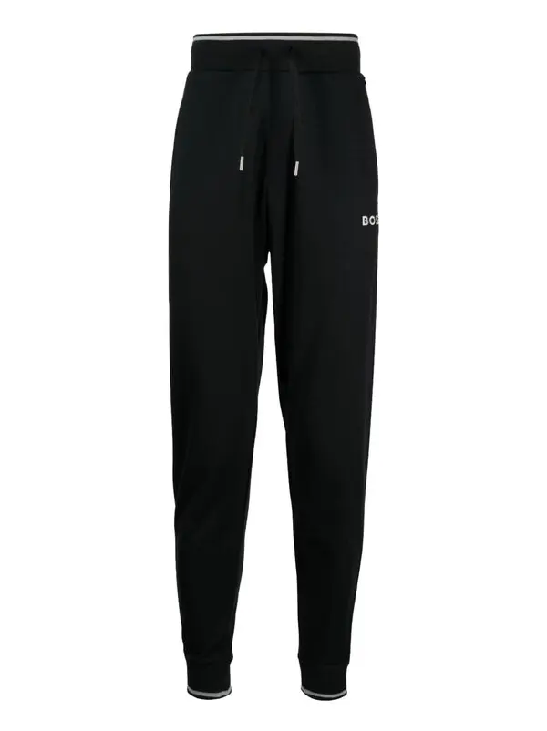 BOSS Logo-embroidery Cotton Track Pants - Black