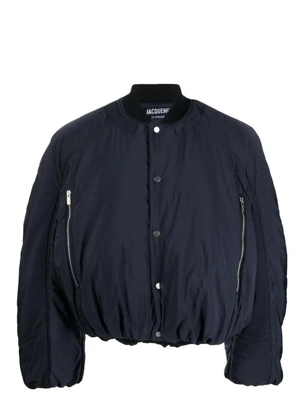 Jacquemus Croissant Puffer Bomber Jacket - Blue