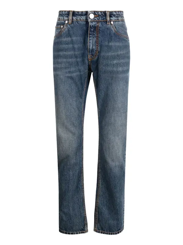 Etro Pegaso Motif Slim-cut Jeans - Blue