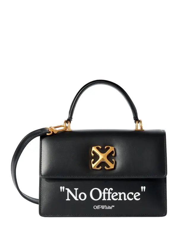 Off-White Jitney 1.4 Leather Tote Bag - Black