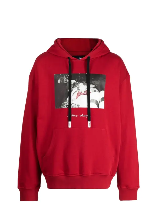 HACULLA. Careless Whisper Cotton Hoodie - Red