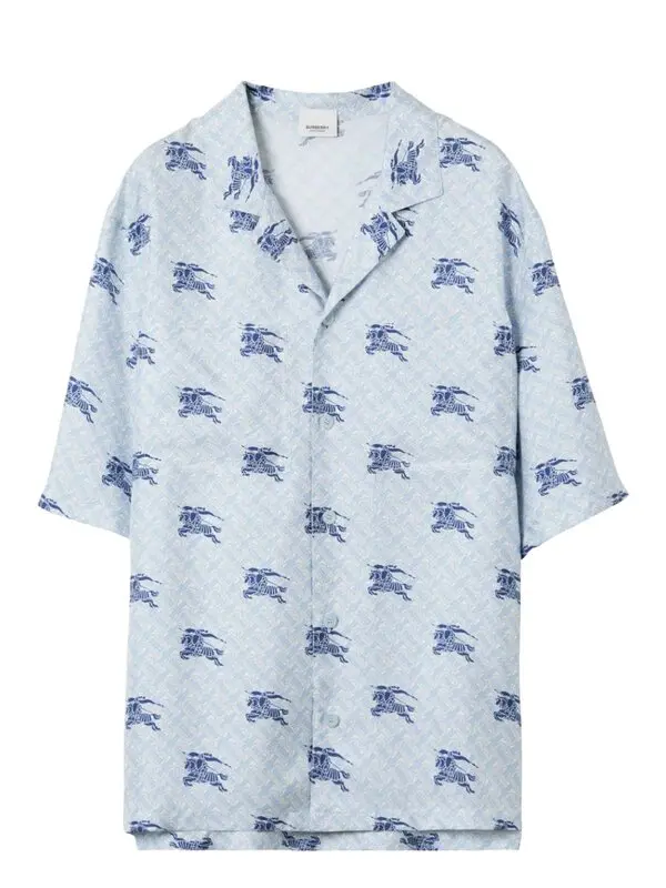 Burberry Tb-monogram Pyjama Shirt - Blue