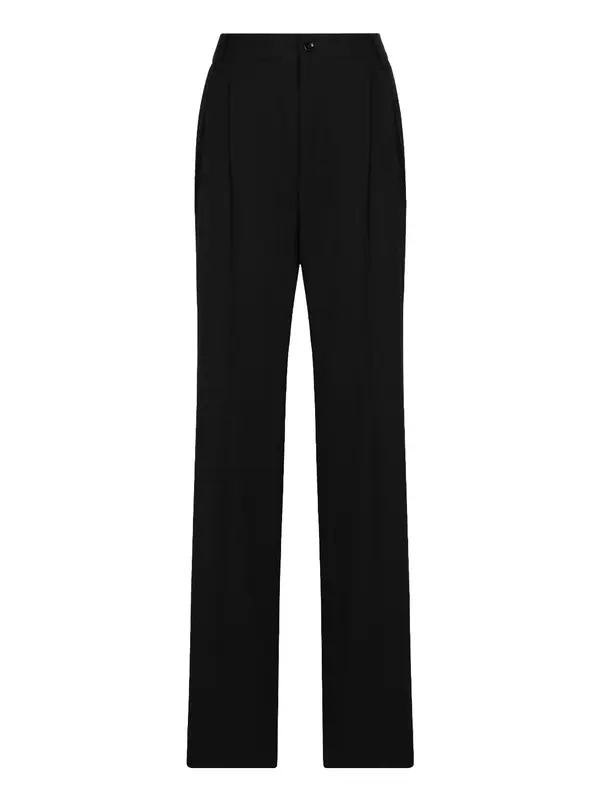 Dolce & Gabbana Box-pleat High-waisted Trousers - Black