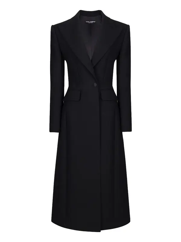 Dolce & Gabbana Double-breasted Long Coat - Black