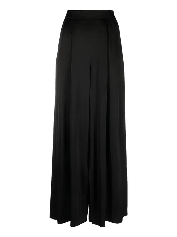 Fabiana Filippi Pleated Wide-leg Trousers - Black