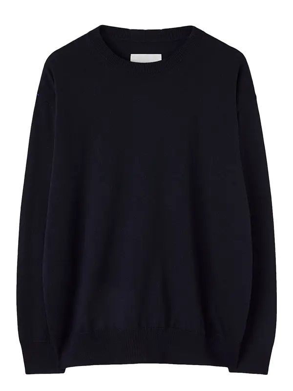 JIL SANDER Crew-neck Wool Jumper - Blue