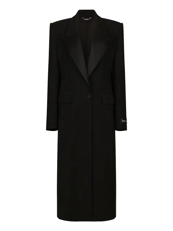 Dolce & Gabbana Peak-lapel Single-breasted Coat - Black