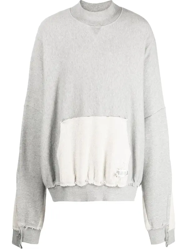 MOSTLY HEARD RARELY SEEN Exposed-seam Cotton Sweatshirt - Grey