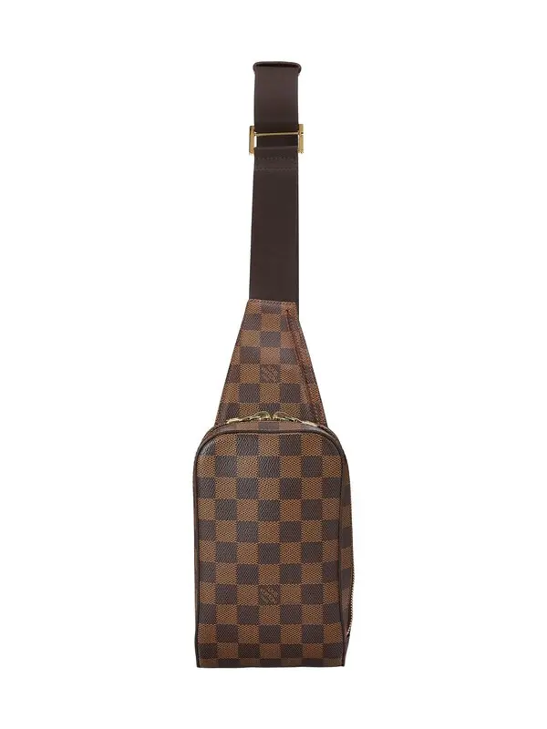 LOUIS VUITTON Damier Ebene Geronimos Sling Bag - Brown