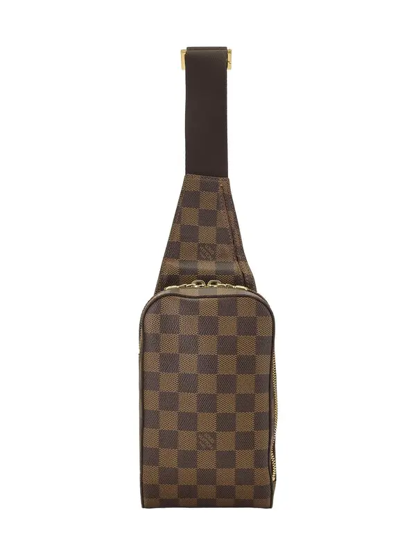 LOUIS VUITTON Damier Ebene Geronimos Sling Bag - Brown