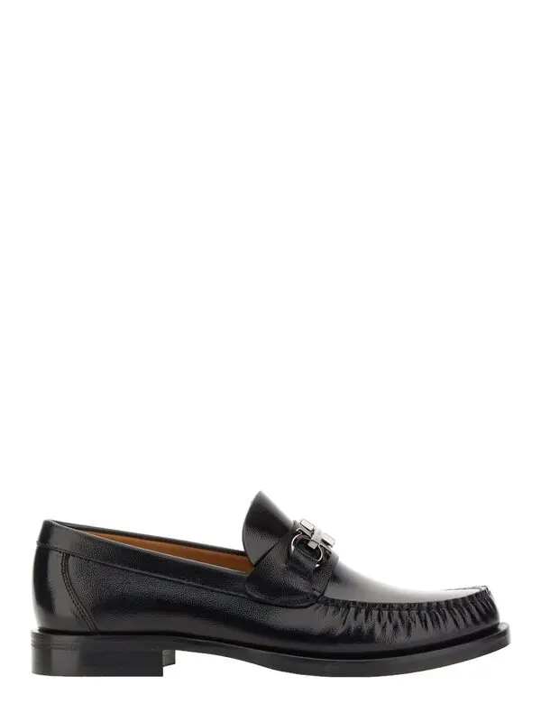 FERRAGAMO Moccasin Gancini - Black