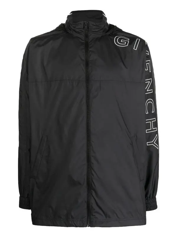Givenchy Logo Full Zip Sweatshirt - Black