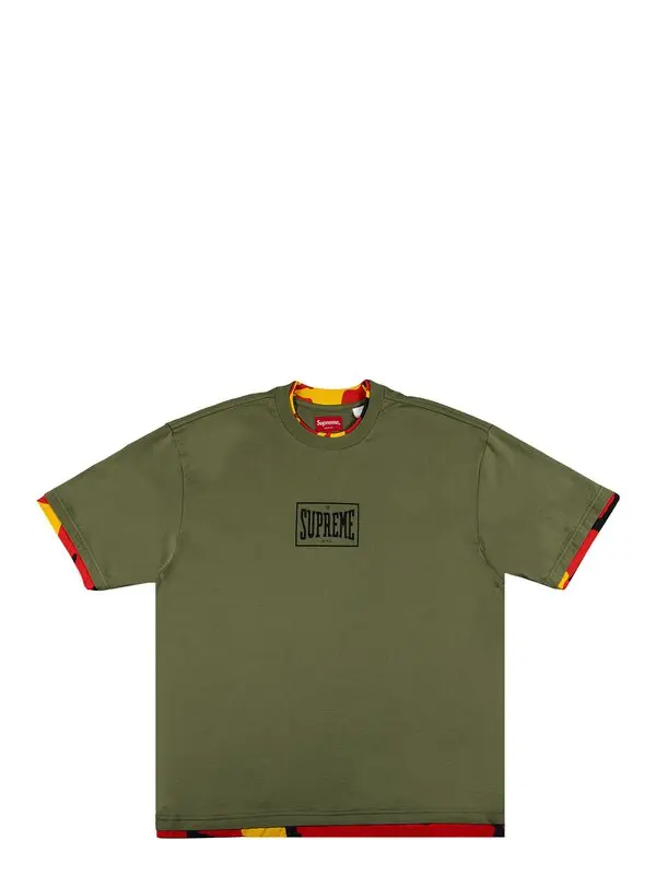 Supreme Layered Short-sleeve Top 'light Olive - Green