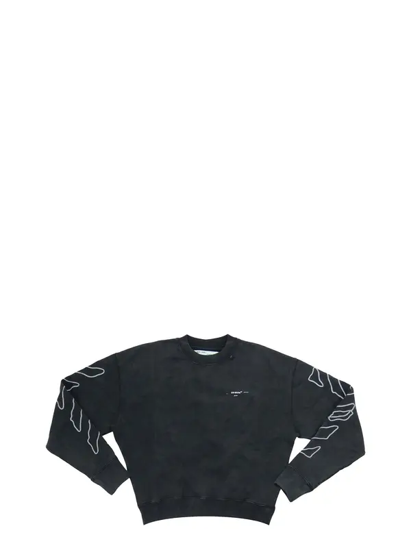 Off-White Abstract Arrows Over Crewneck / White - Black