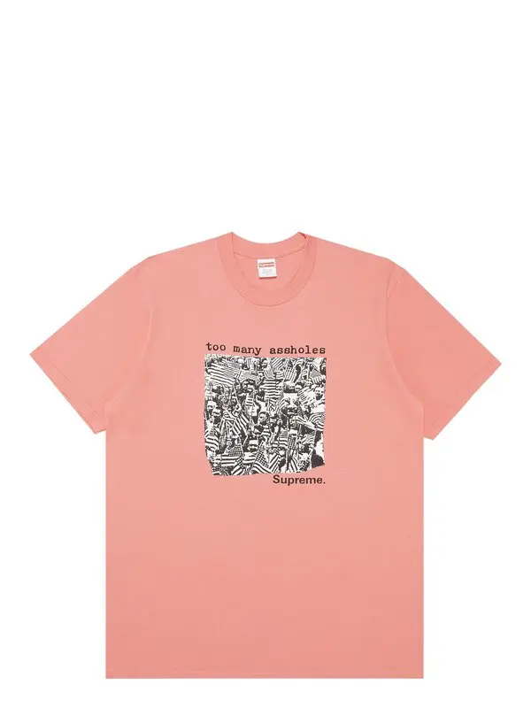 Supreme Too Many Assholes Tee 'bright Coral - Pink