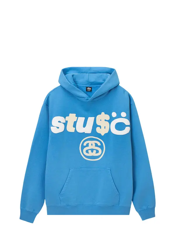 StÜssy X Cactus Plant Flea Market 8 Ball Pigment Dyed Hoodie - Blue