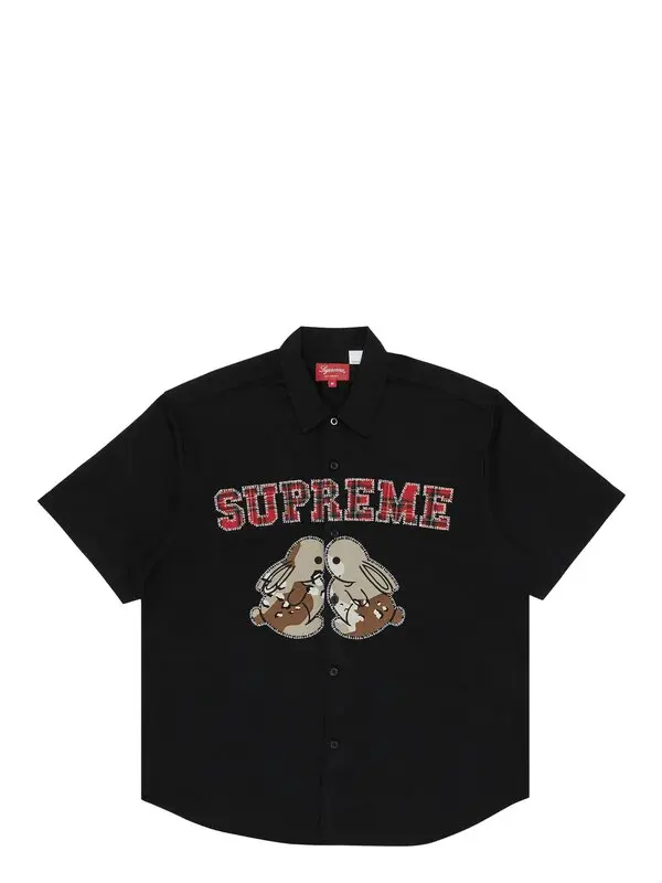 Supreme Bunnies Short-sleeve Work Shirt - Black