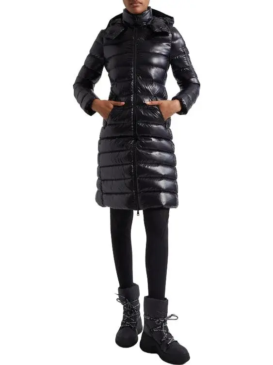 Moncler Moka Quilted Down Long Parka - Black/black