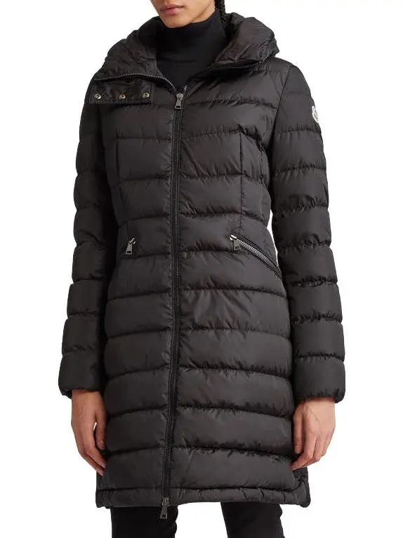 Moncler Flammette Down Coat - Black