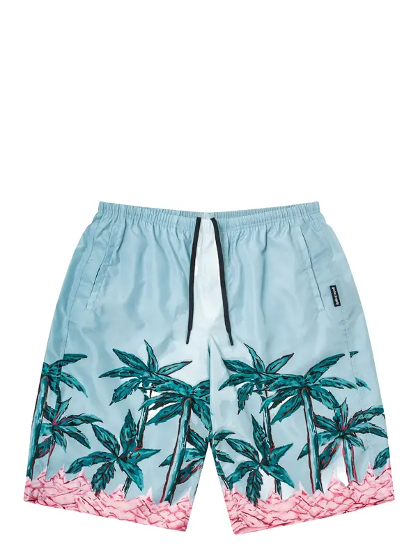 Palm Angels Palms Row Swimshorts - Blue