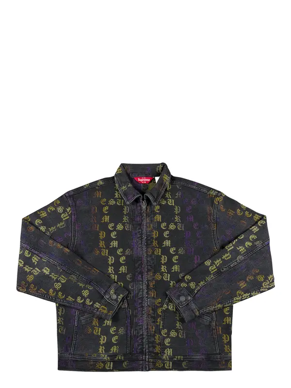 Supreme Gradient Jacquard Denim Work Jacket - Black
