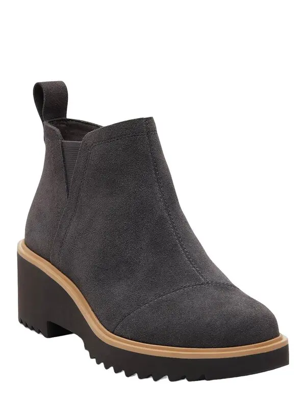 Toms Maude Faux Shearling Lined Bootie - Dark Grey
