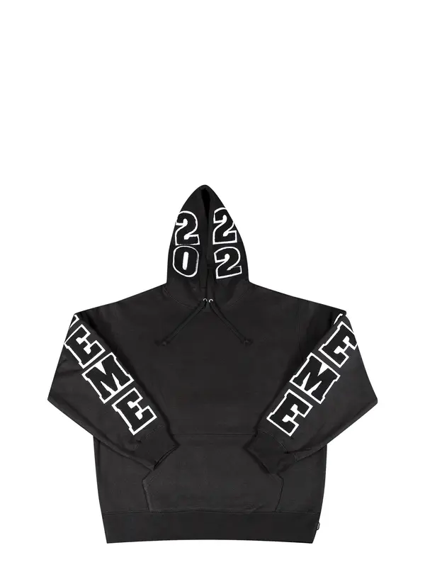 Supreme Team Chenille Hooded Sweatshirt - Black