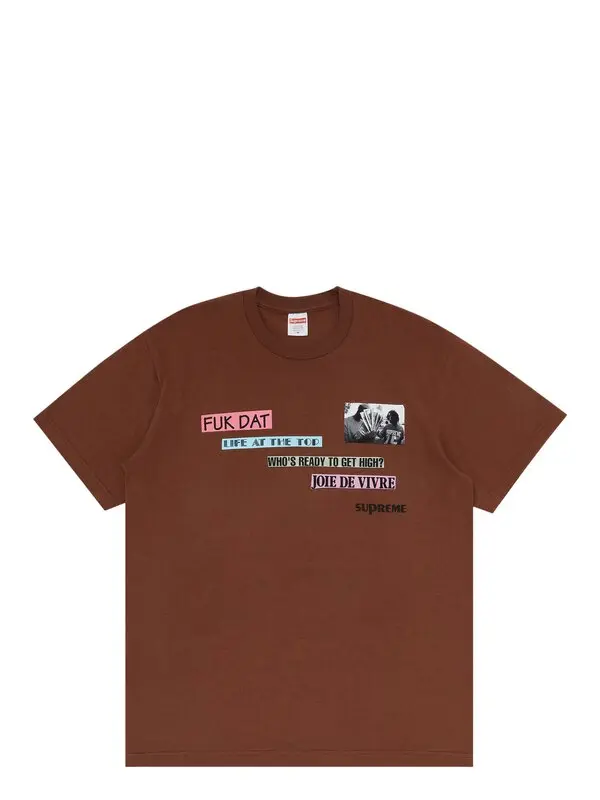 Supreme Joie De Vivre Tee - Brown