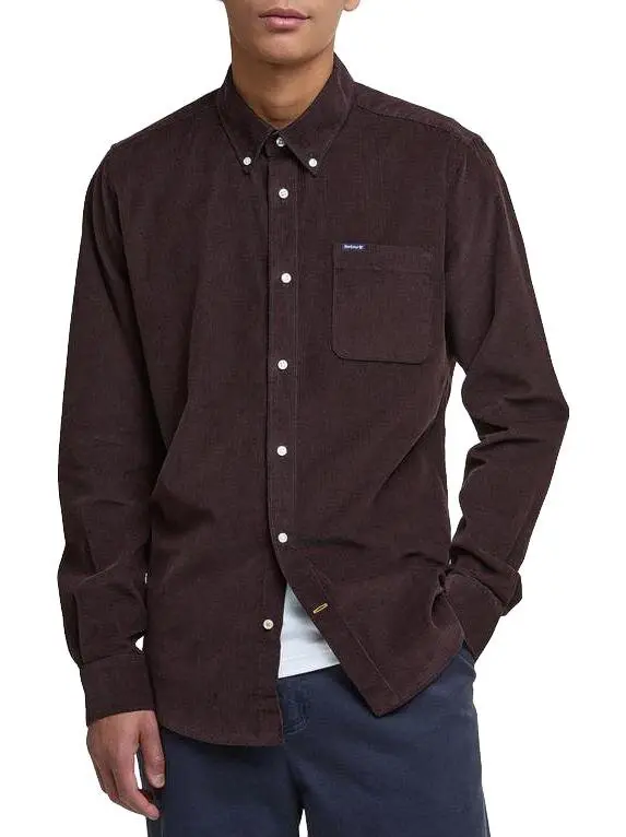 Barbour Ramsey Tailored Fit Corduroy Button-down Shirt - Dark Oak