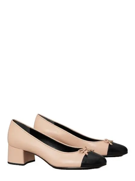 Tory Burch Cap Toe Pump - Rose Pink/ Perfect Black