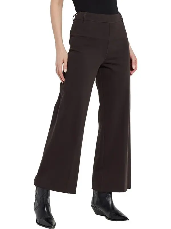Lyssé Essentials Erin High Waist Ankle Wide Leg Denim Jeans - Double Espresso