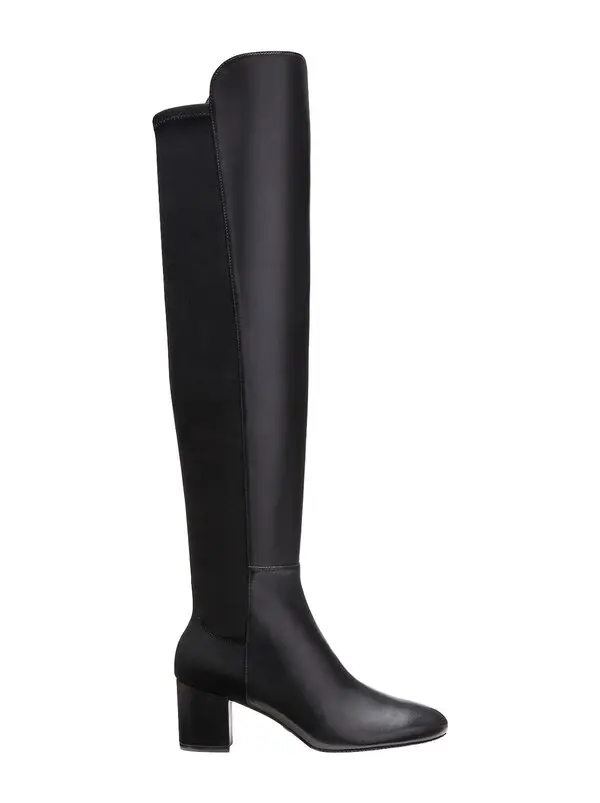 STUART WEITZMAN 5050 Yuliana Leather Over-the-knee Boots - Black