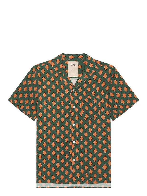 Oas Smokin Rustic Viscose Shirt - Green