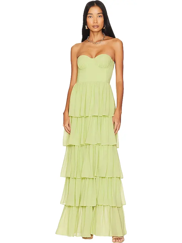 LOVERS AND FRIENDS Hattie Gown - Green