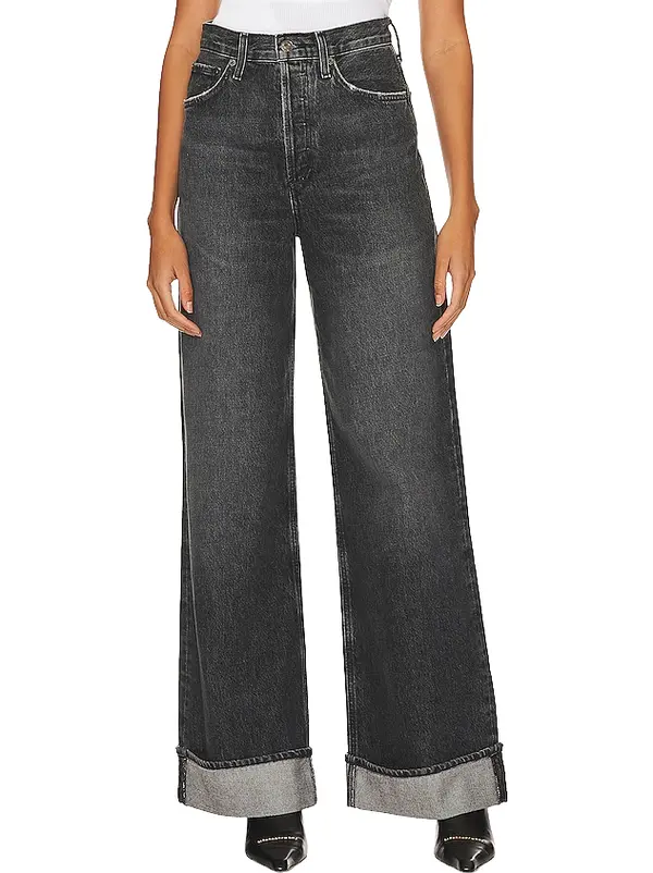 AGOLDE Dame High Rise Wide Leg Jeans - Ditch