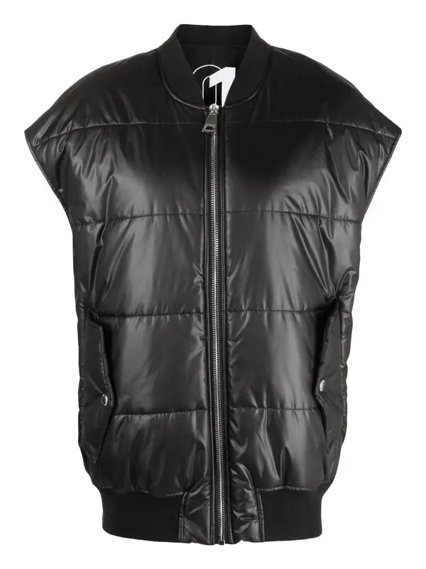 Khrisjoy Padded Bomber Vest - Black