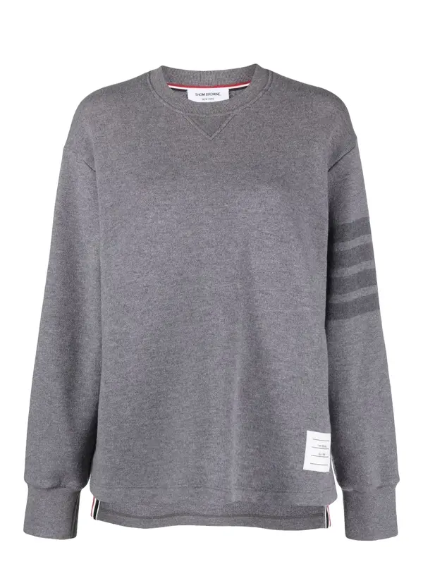 Thom Browne Stripe-detail Knit Jumper - Grey