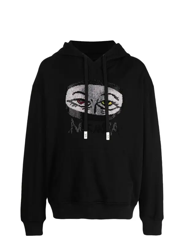 HACULLA. Eyes On You Studded Hoodie - Black