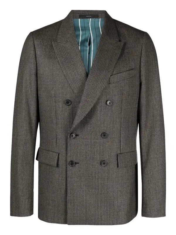 Paul Smith Double-breasted Wool Blazer - Black