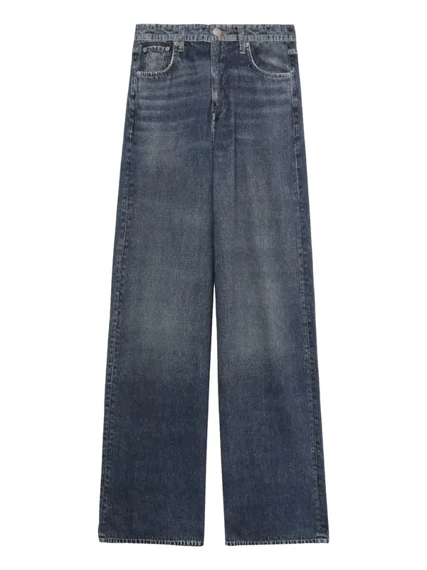 Rag & Bone Mid-rise Wide-leg Jeans - Blue