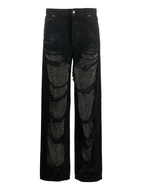 DARKPARK Karen Crystal-embellished Jeans - Black