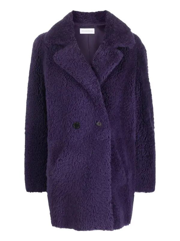 Inès & Maréchal Shearling Coat - Purple