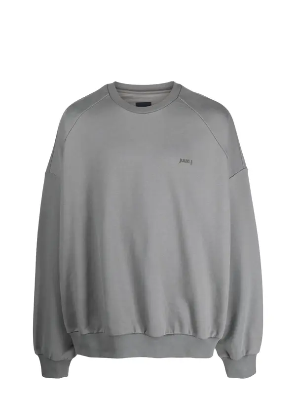 JUUN.J Logo-embroidered Cotton Sweatshirt - Grey