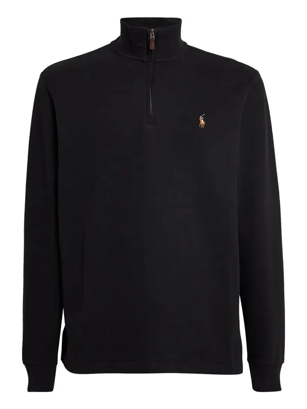 Polo Ralph Lauren Cotton Quarter-zip Sweater - Black