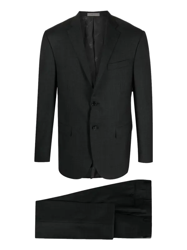 Corneliani Single-breasted Wool Suit - Grey