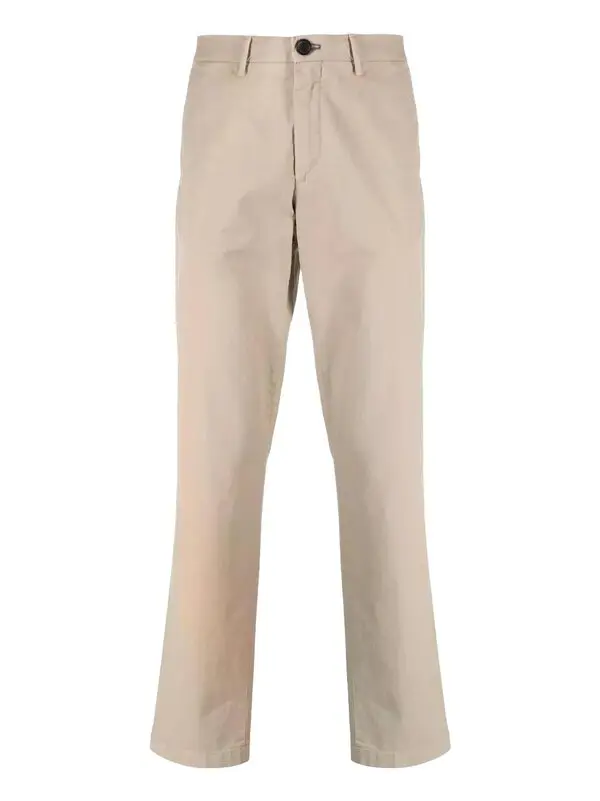 Paul Smith Zebra-embroidered Straight-leg Trousers - Neutrals