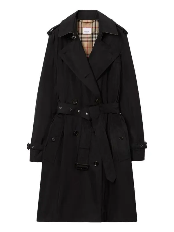 Burberry Kensington Lightweight Trench Coat - Black