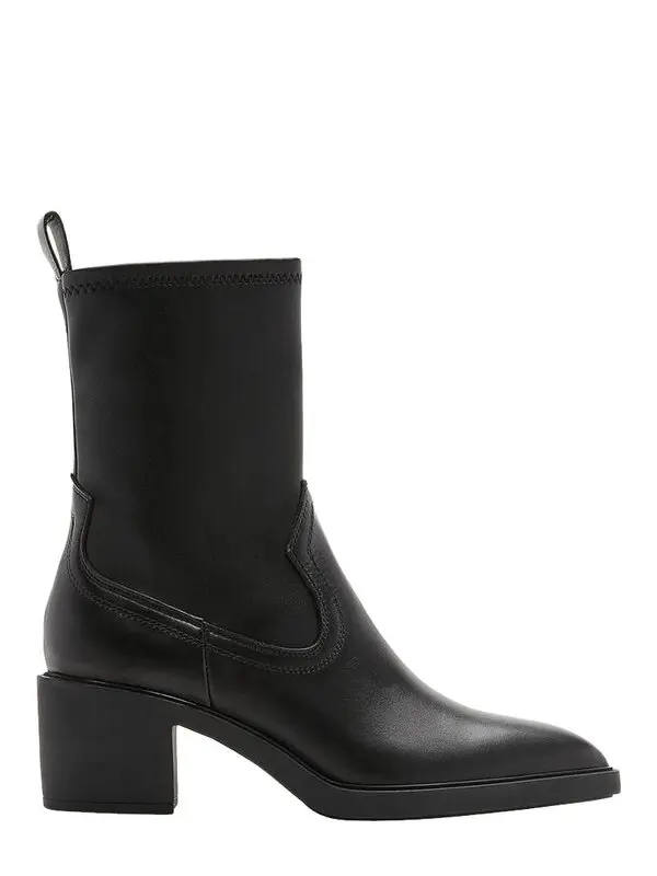 La Canadienne Parks Leather Western Mid Boots - Black