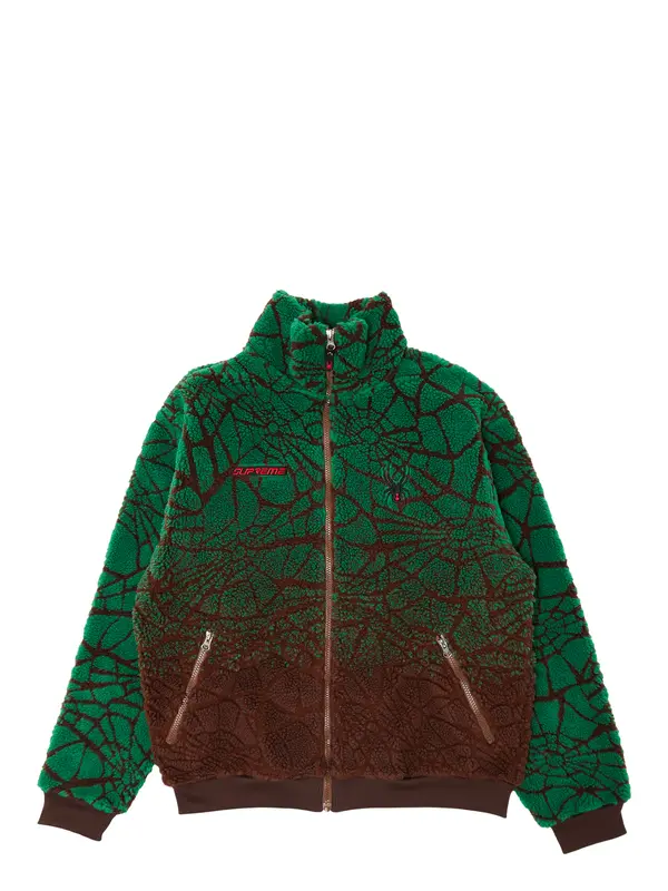 Supreme X Spyder Web Polar Fleece Jacket - Brown